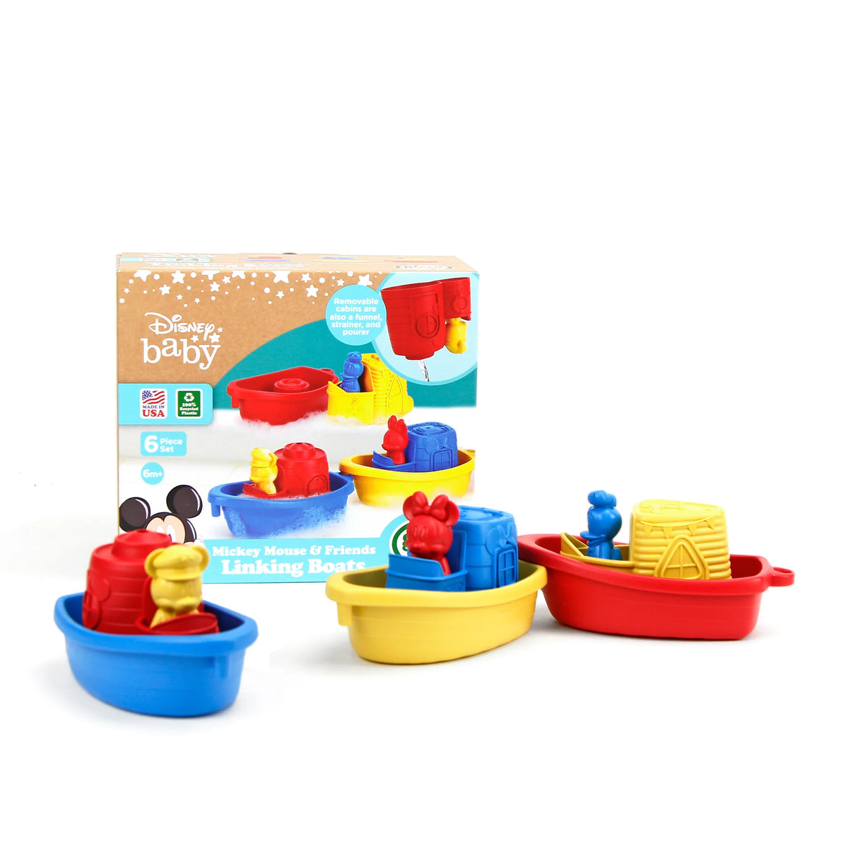 Green Toys Mickey Mouse & Friends Linking Boats – The TCMU Store
